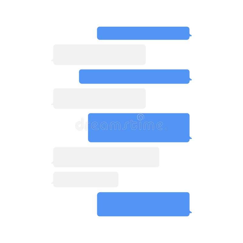 Message Empty Bubbles. Phone Messages Template Stock Vector ...