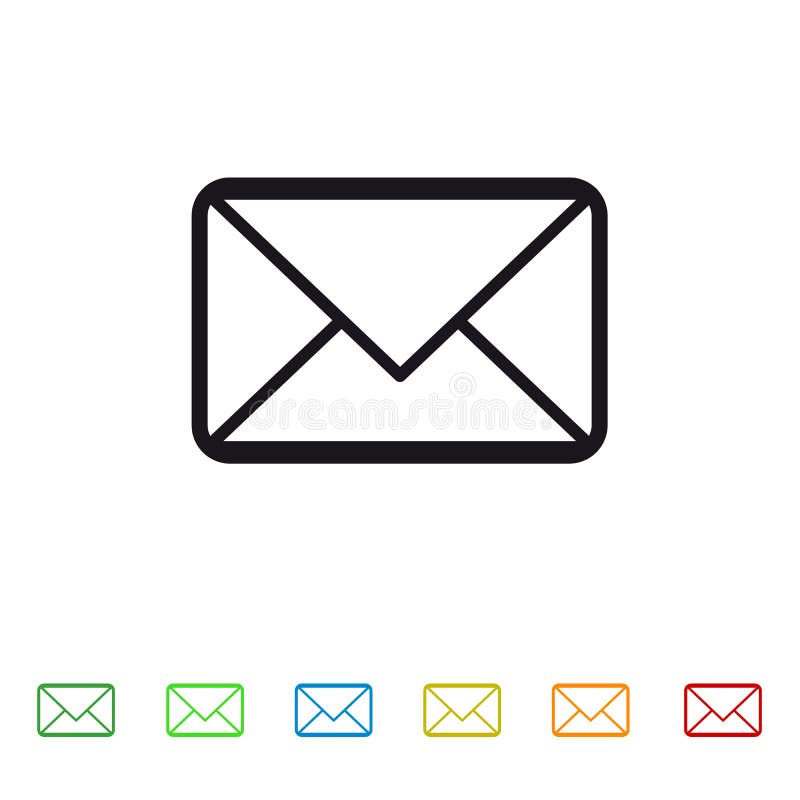 Message Envelope Icon for Apps and Websites Stock Vector - Illustration ...