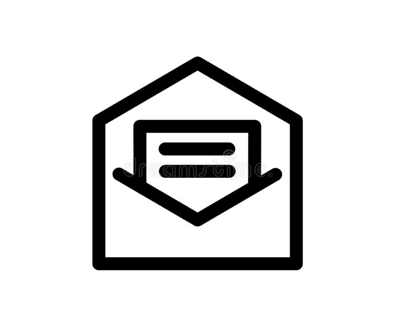 Message Envelope Mail, Pen and Paper Vector Logo Icon. Marketing Sheet ...