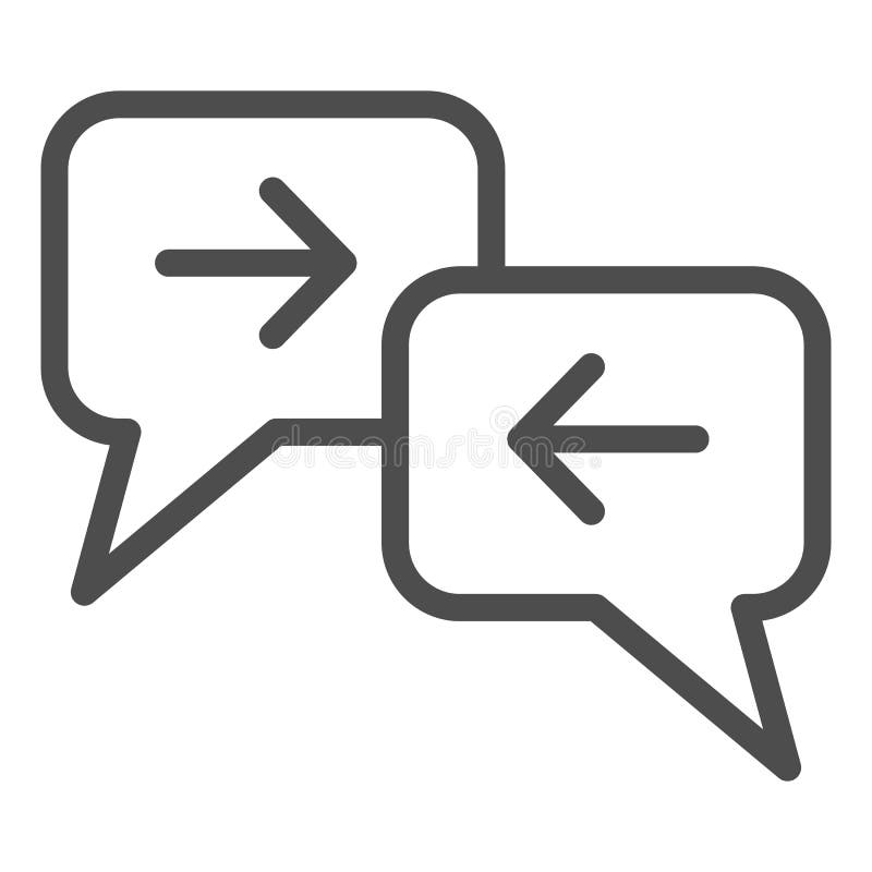 Message Exchange Solid Icon. Dialog Vector Illustration Isolated on ...