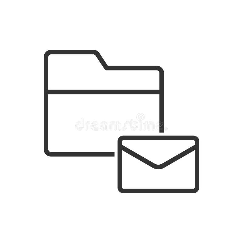 Message Folder Icon stock vector. Illustration of data - 363998861