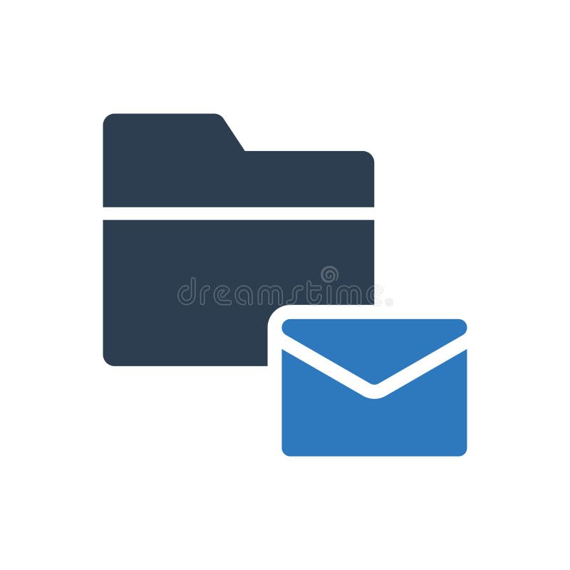 Message folder icon stock vector. Illustration of message - 361066478