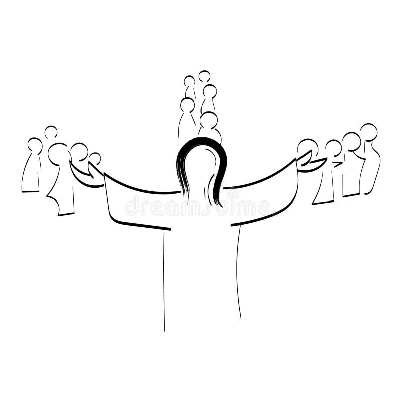 He Message of the Gospel of Jesus Christ Stock Illustration ...