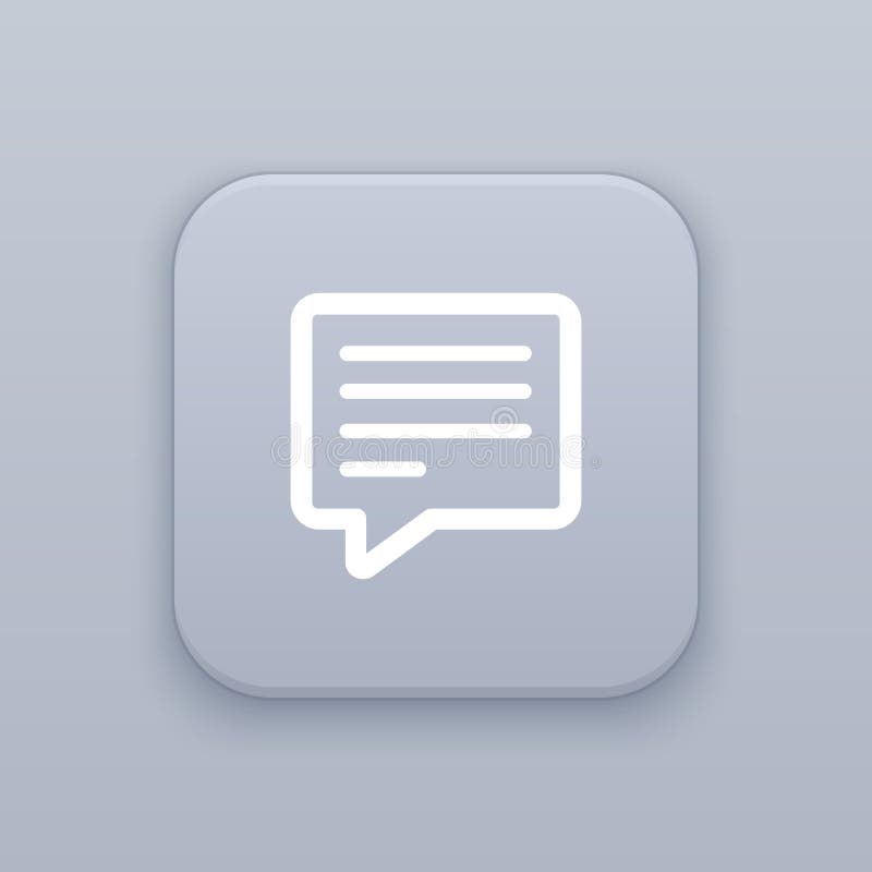 Message, Sms, Gray Vector Button with White Icon Stock Vector ...