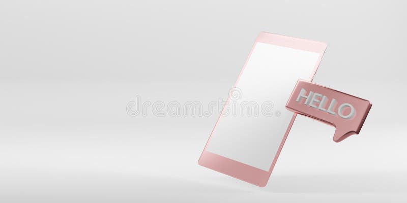 Message HELLO in the Sat Inbox Communication Applications Via Phone 3D ...