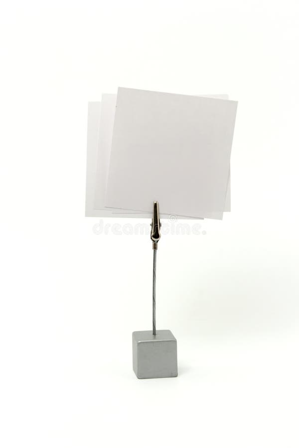 Message Holder with a Paper Stock Photo - Image of paper, label: 4936064