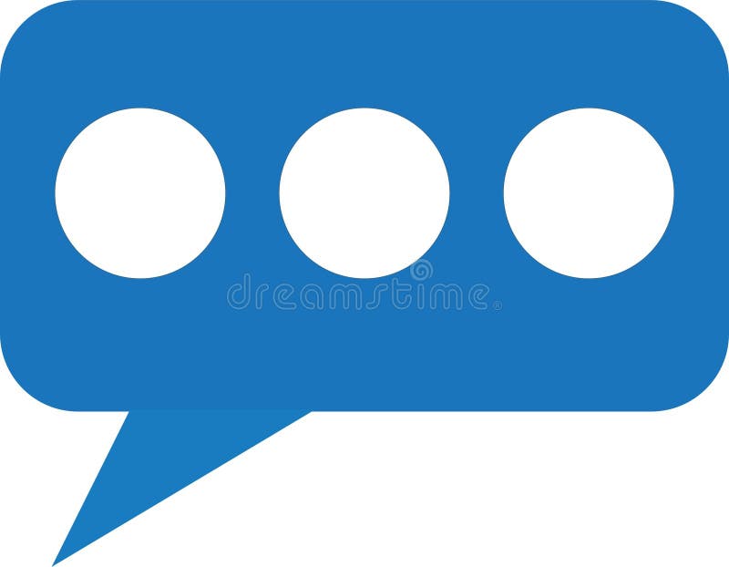 Message Icon Blue Color. on White Background Stock Vector ...