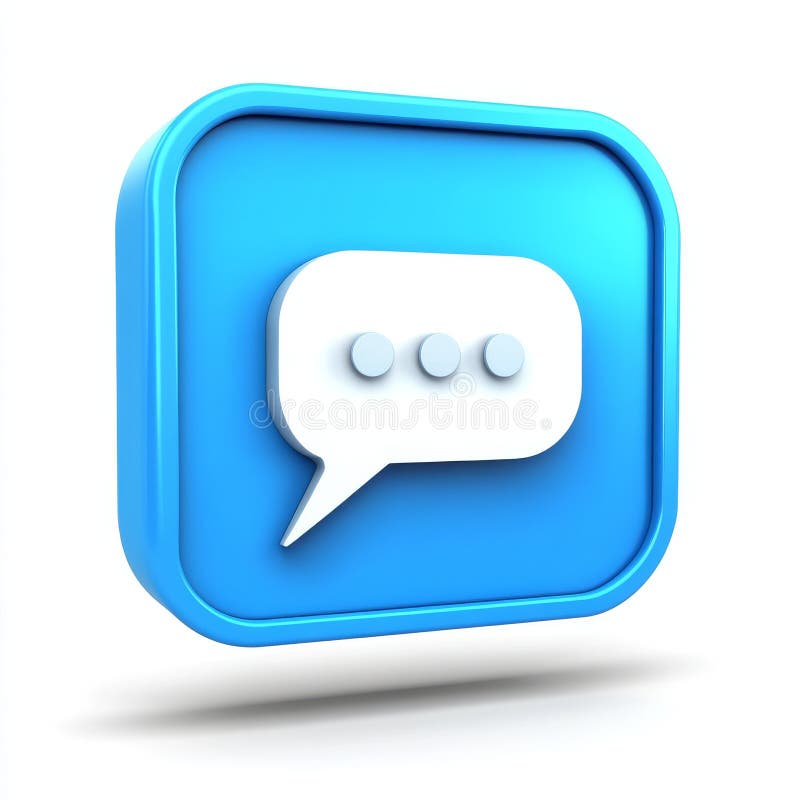 Message Icon, Chat Icon, Speech Bubble with Text Lines - Rendering in ...