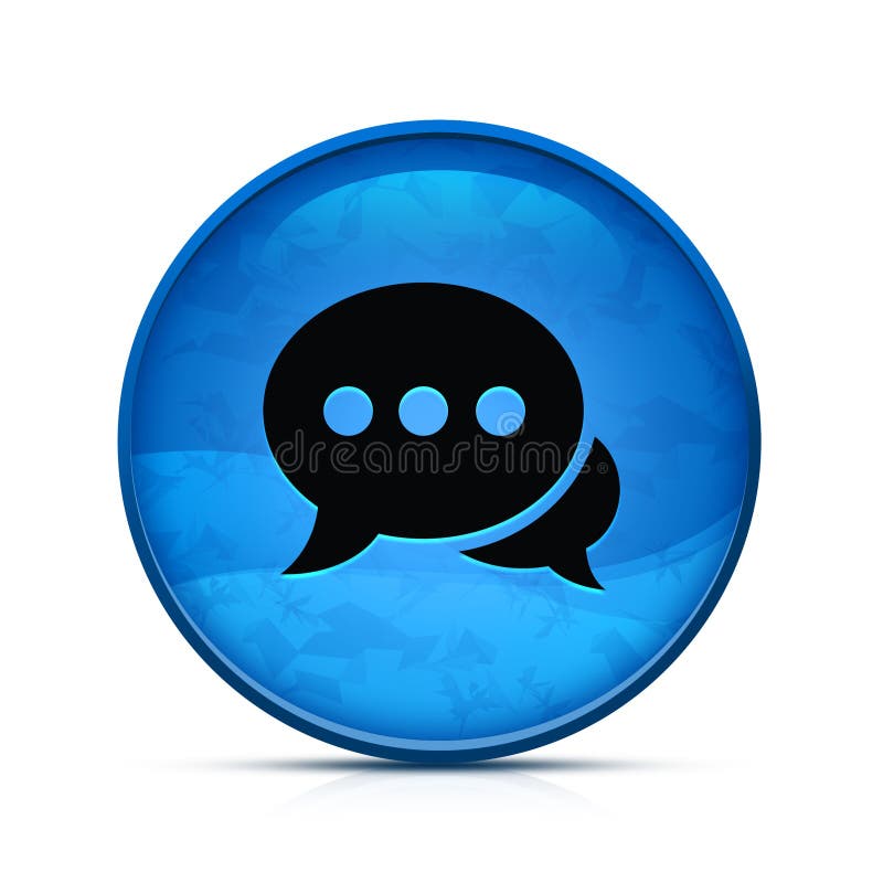 Message Icon on Classy Splash Blue Round Button Illustration Stock ...