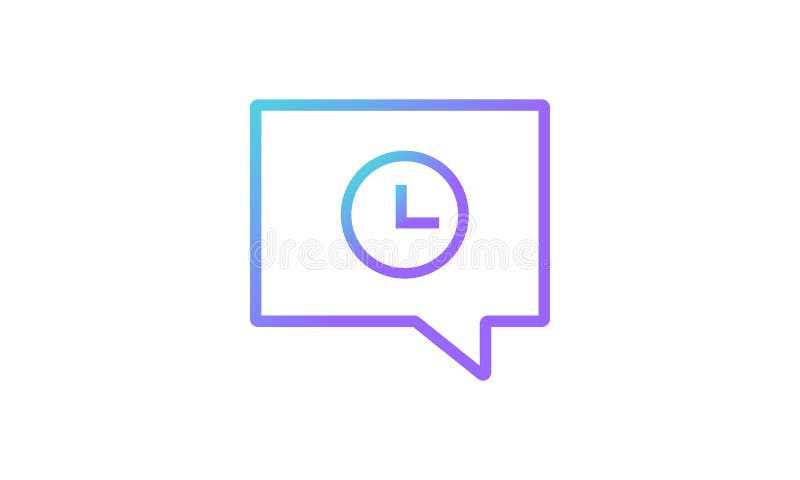Message Icon Concept, Time Message Icon Concept. Modern Gradient Style ...
