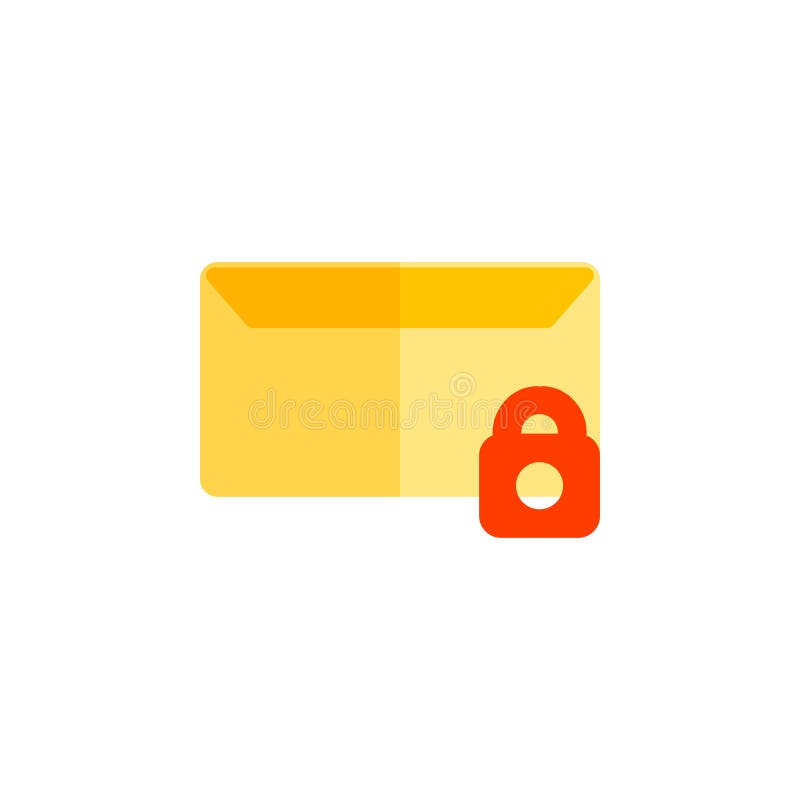 Message Icon Design Flat Style, Mail Icon, Lock Icon, Logo and ...