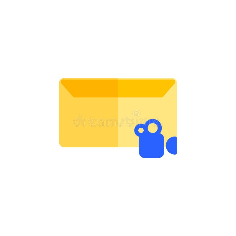 Message Icon Design Flat Style, Mail Icon, Video Icon, Logo and ...
