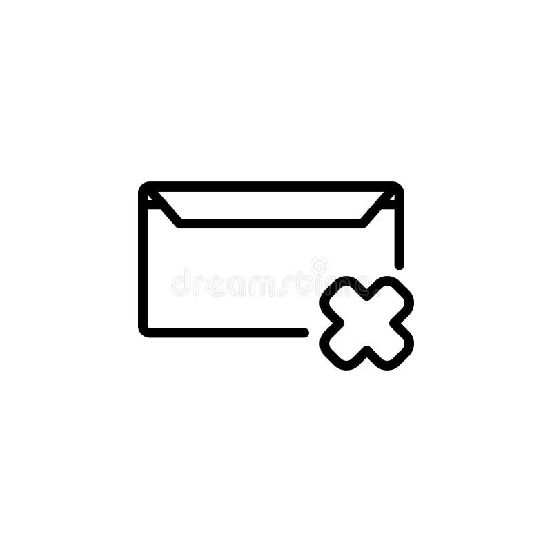 Message Icon Design Line Style, Delete Icon, Logo and Presentation ...