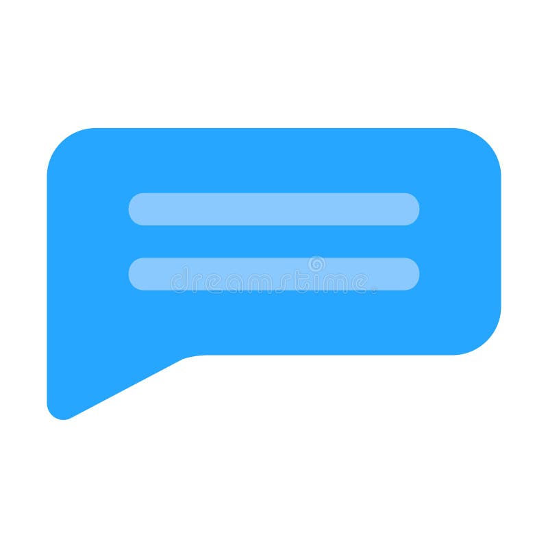 Message Icon in Flat Style for Any Projects Stock Vector - Illustration ...