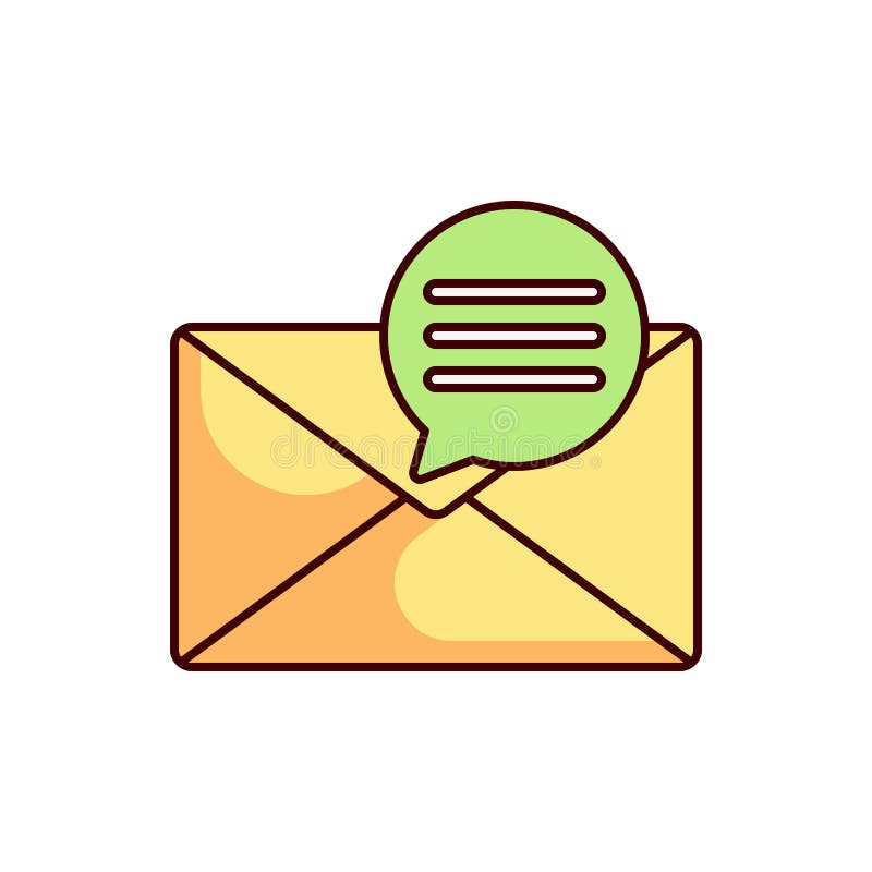 Message Icon, Mail Vector Illustration Stock Vector - Illustration of ...