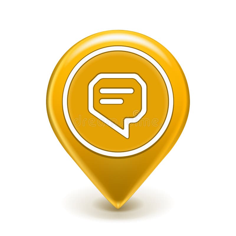 Message Icon Map Pin Design Vector Illustration Stock Vector ...