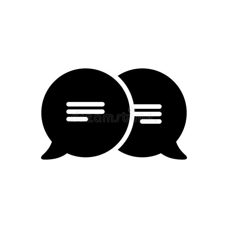 Black Solid Icon for Message, Sms and Email Stock Vector - Illustration ...