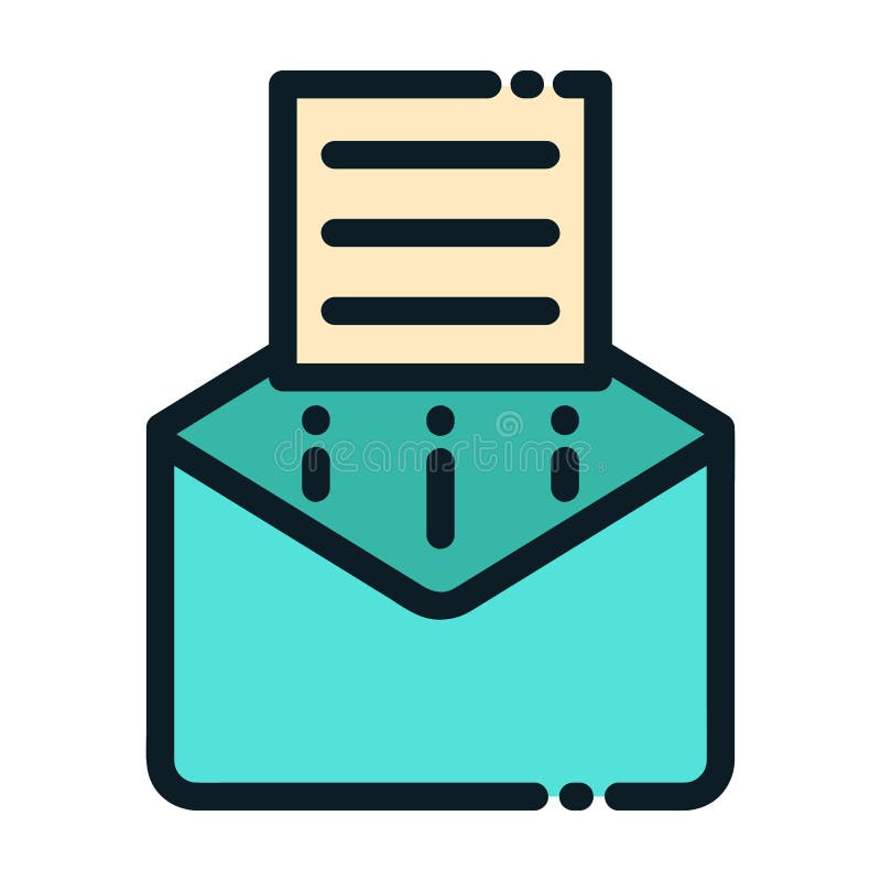 Message Icon in a Modern Style Stock Illustration - Illustration of ...