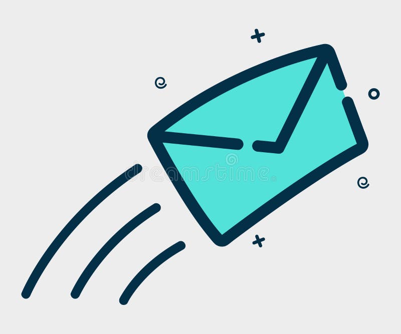 Message Icon in a Modern Style Stock Illustration - Illustration of ...