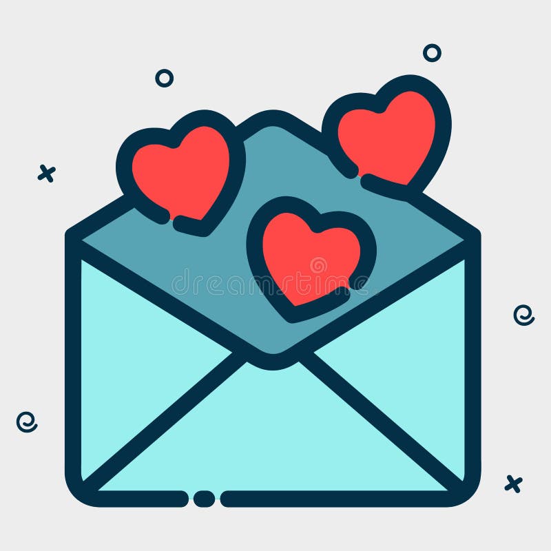 Message Icon in a Modern Style Stock Illustration - Illustration of ...