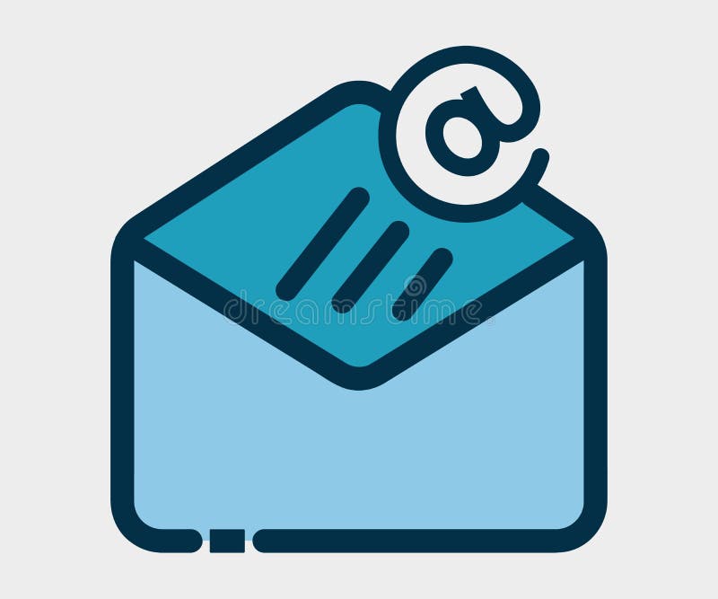 Message Icon in a Modern Style Stock Illustration - Illustration of ...