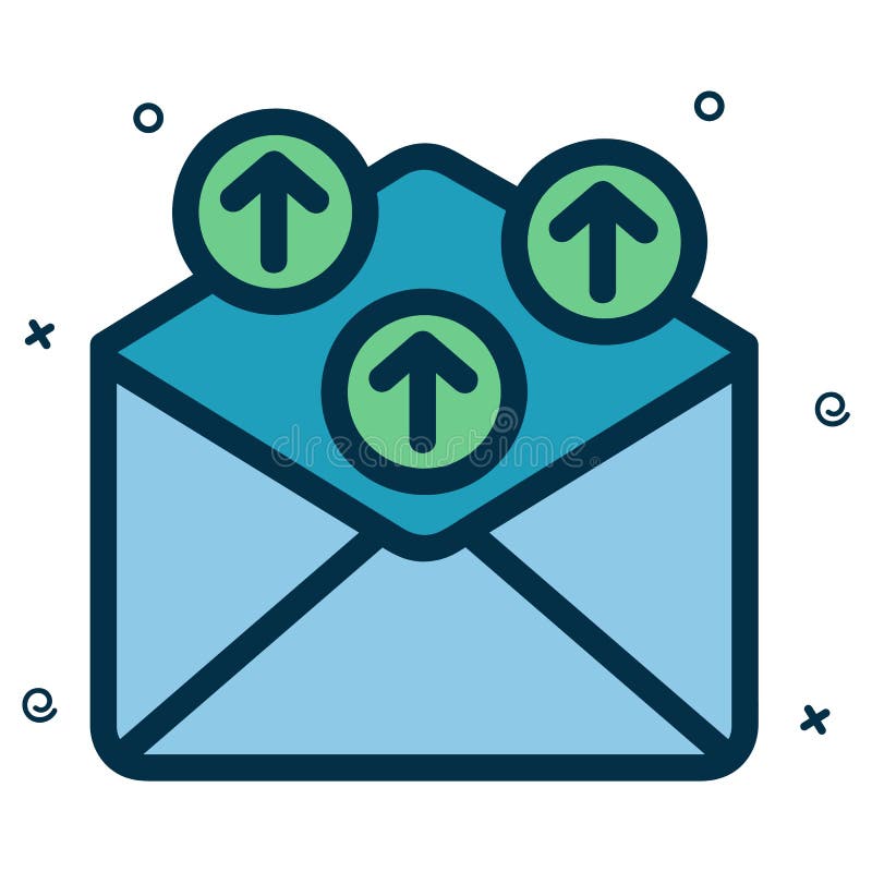 Message Icon in a Modern Style Stock Vector - Illustration of abstract ...