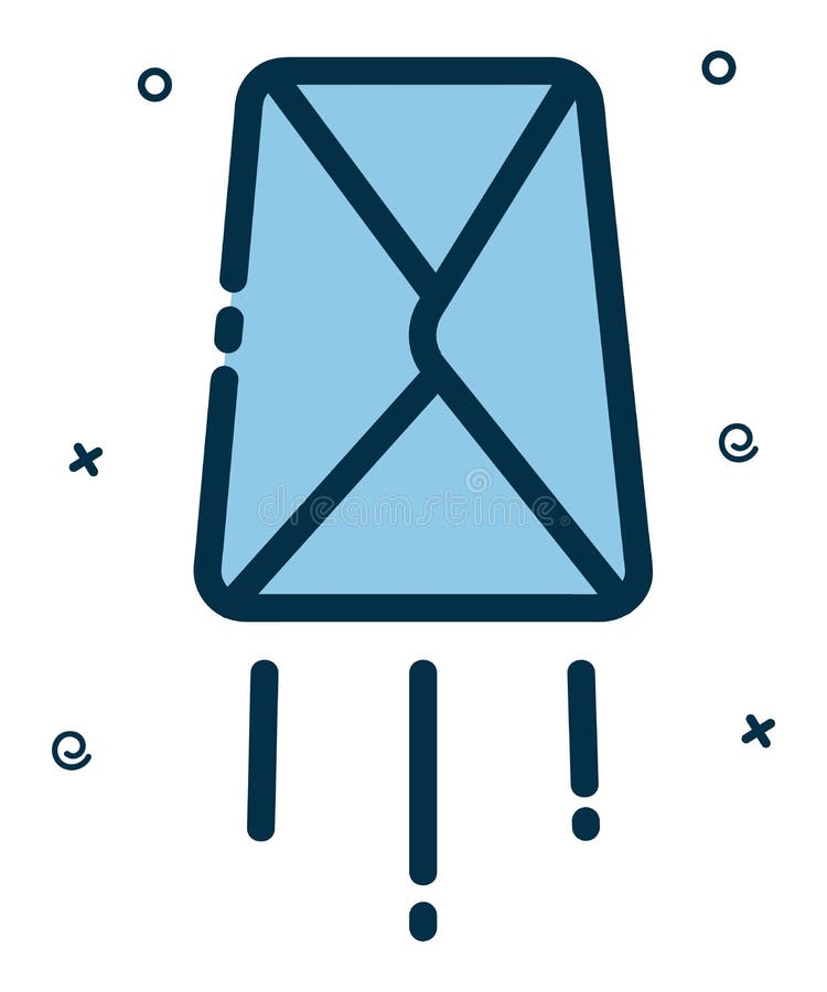 Message Icon in a Modern Style Stock Vector - Illustration of digital ...