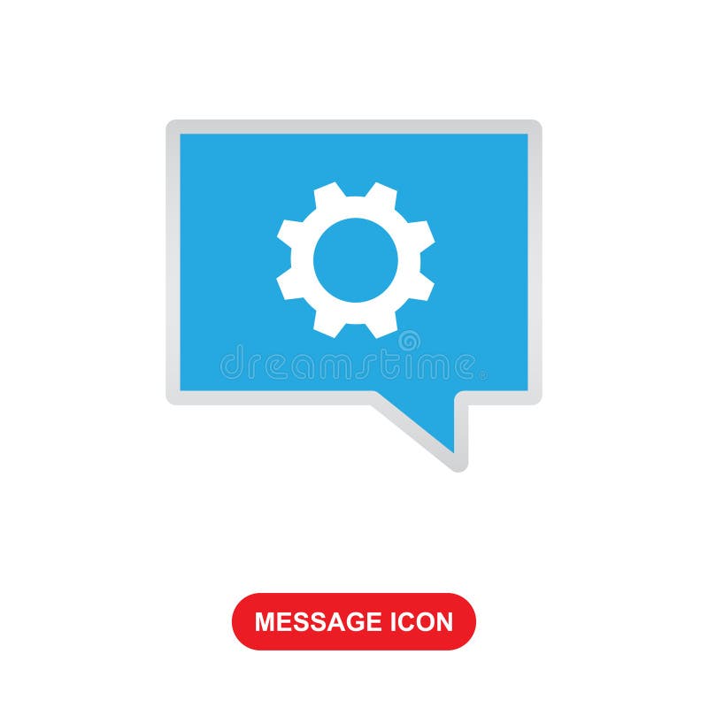 Message Icon with Setting Symbol Vector Icon Stock Vector ...