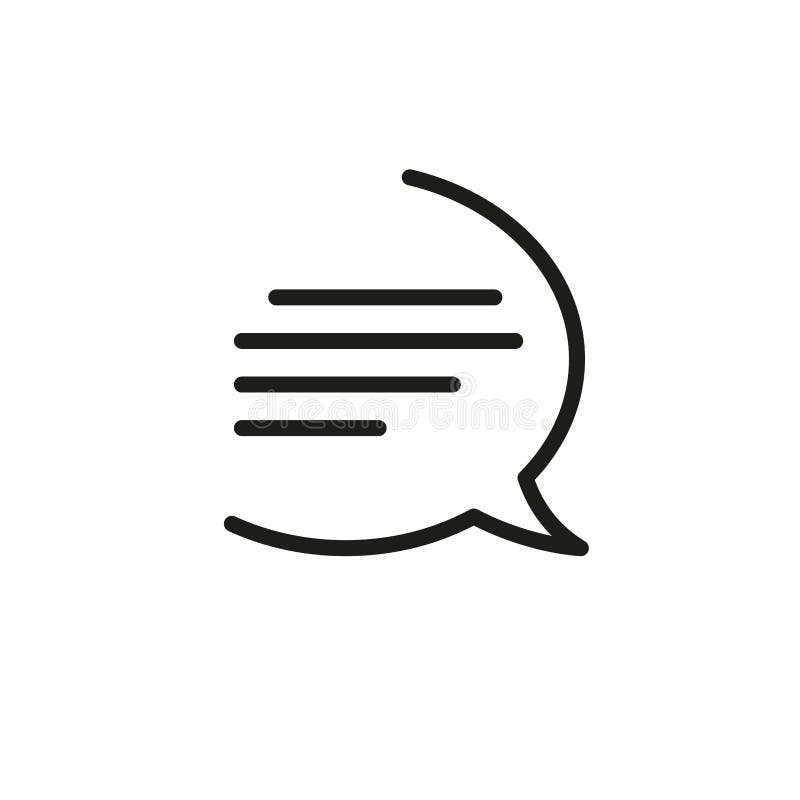 Message Icon. Simple Flat Linear Vector Illustration Stock Vector ...