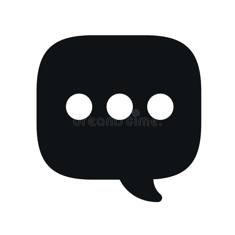 Message Icon Vector Black Color UI UX Stock Vector - Illustration of ...