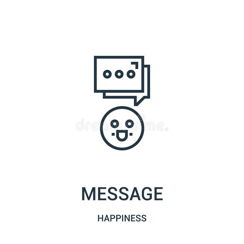 Message Icon Vector from Business Strategy Collection. Thin Line ...