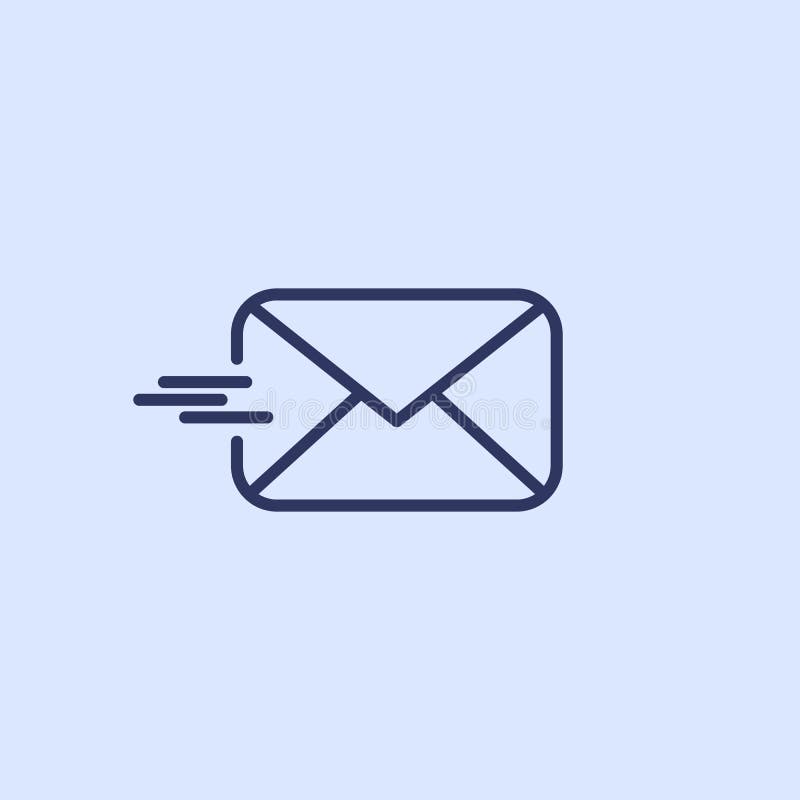 Message Icon Vector Modern Style Symbol on Blue-white Stock ...