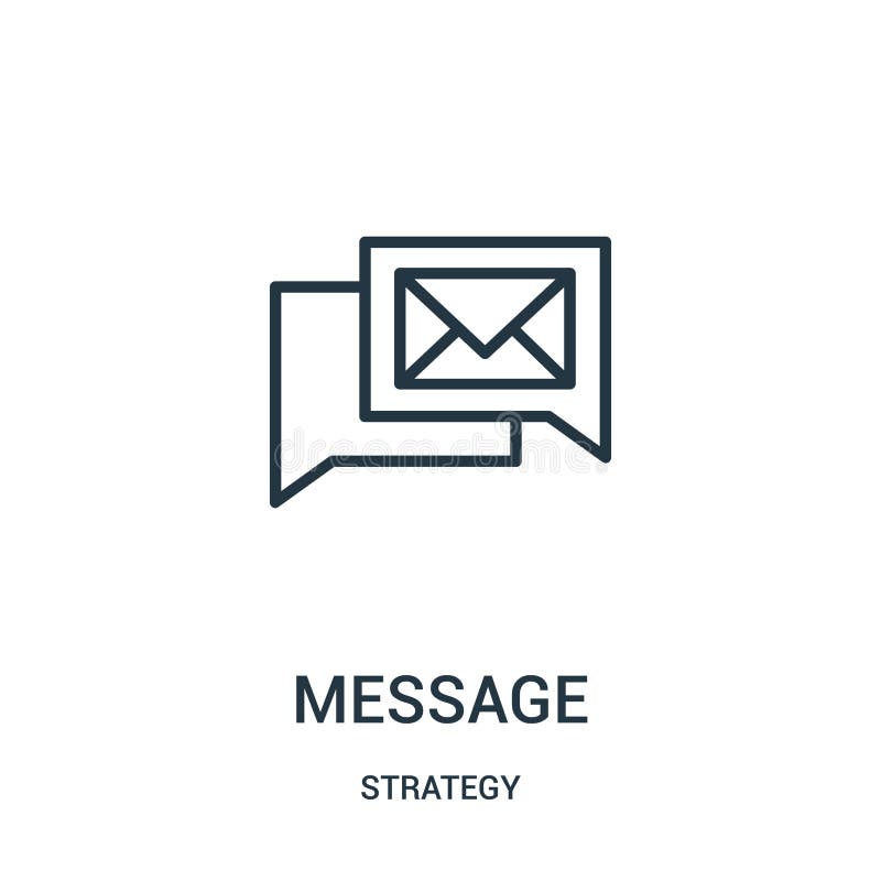 Message Icon Vector from Business Strategy Collection. Thin Line ...