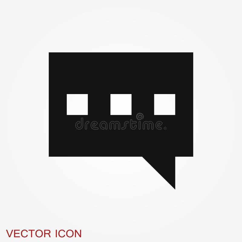 Message Icon, Vector Symbol for Design. Cat Sign Stock Illustration ...