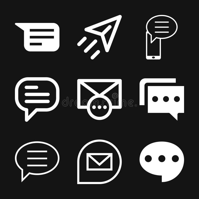 Message Icon, Vector Symbol for Design. Cat Sign Stock Illustration ...