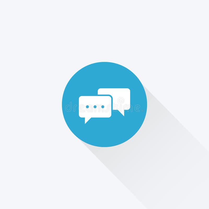 Message Icon Vector in Trendy Flat Style. Chat Logo Illustration Stock ...