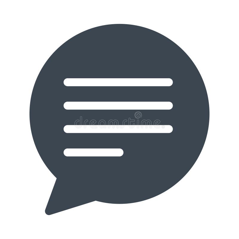 Message Vector Glyph Flat Icon Stock Vector - Illustration of dialog ...