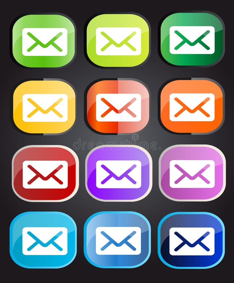 Message icons stock vector. Illustration of color, computer - 46149248