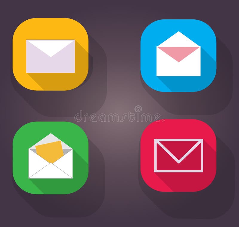 Message icons stock vector. Illustration of chat, letter - 47338458