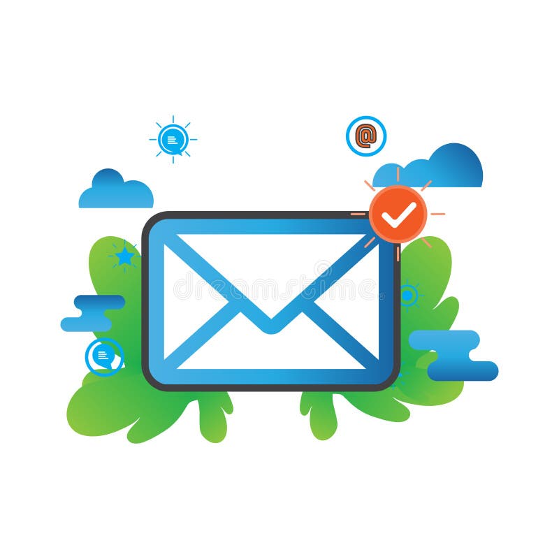 Message Illustration. Flat Vector Icon. Can Use for, Icon Design ...