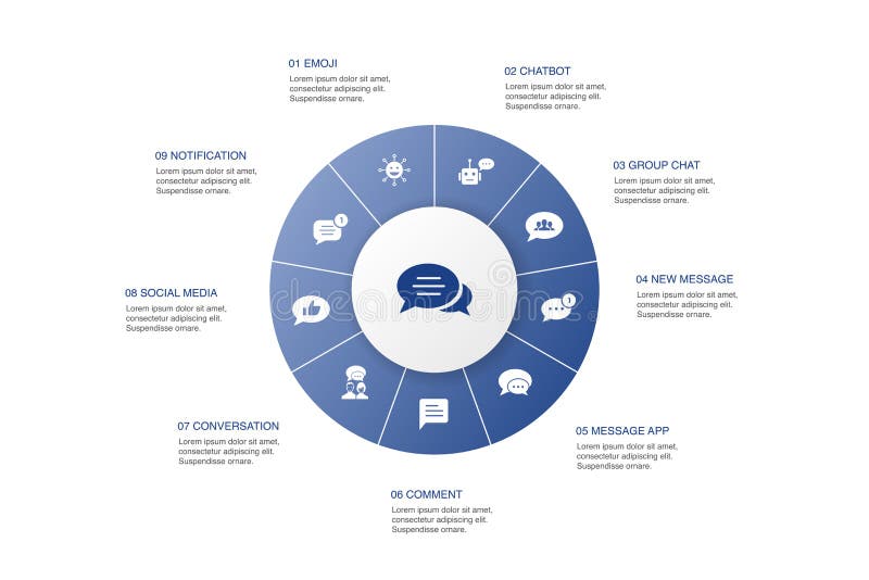 Message Infographic 10 Steps Bubble Stock Vector - Illustration of ...