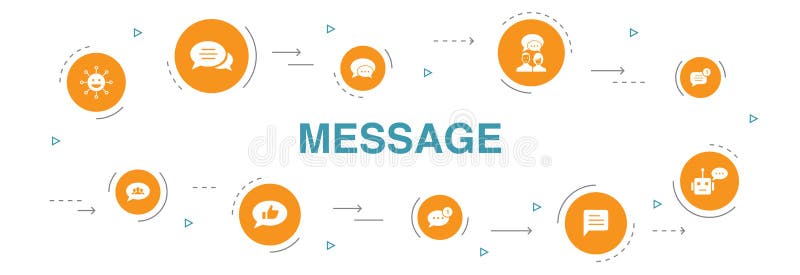 Message Infographic 10 Steps Bubble Stock Vector - Illustration of ...