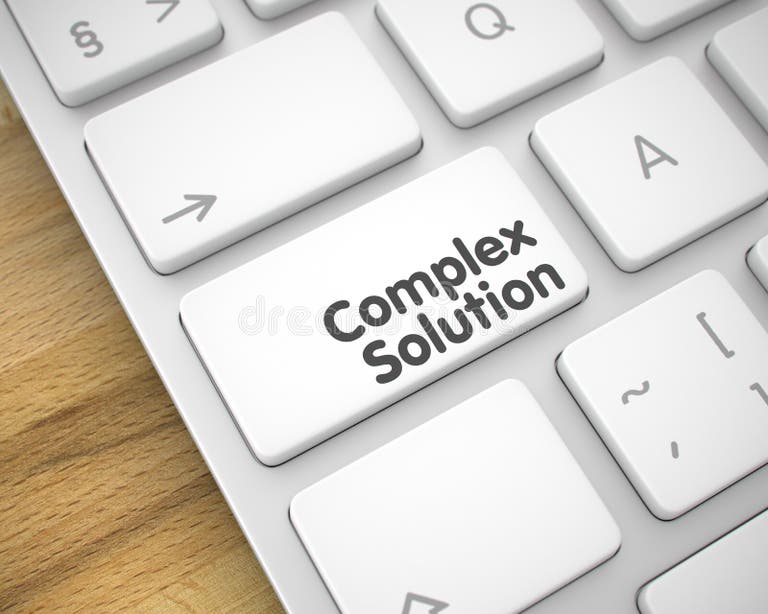 Complex Solution - Text on the White Keyboard Button. 3D. Stock ...