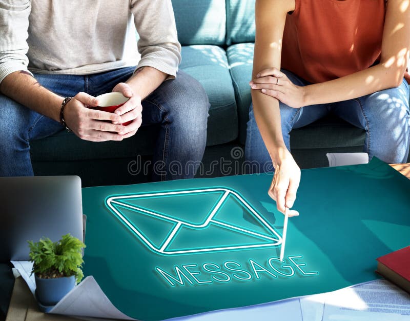 Message Letter Envelope Chat Graphic Concept Stock Image - Image of ...