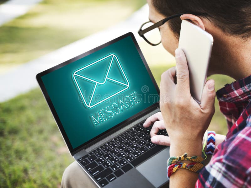 Message Letter Envelope Chat Graphic Concept Stock Image - Image of ...