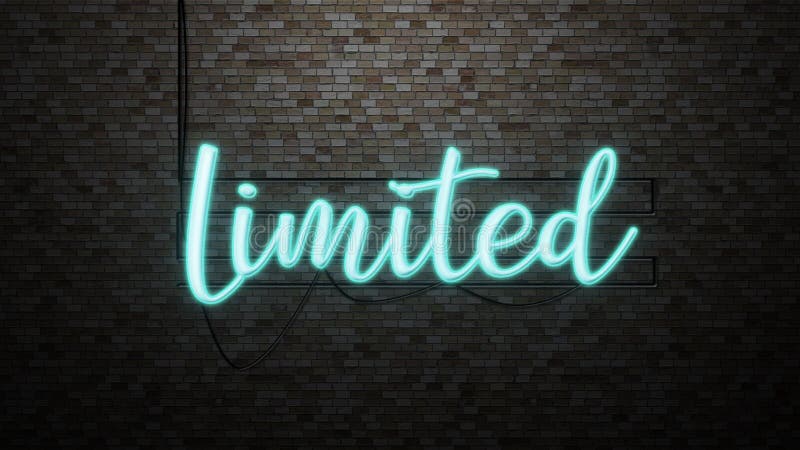 The Message Limited Neon Light on Brick Wall Bcakground Stock ...