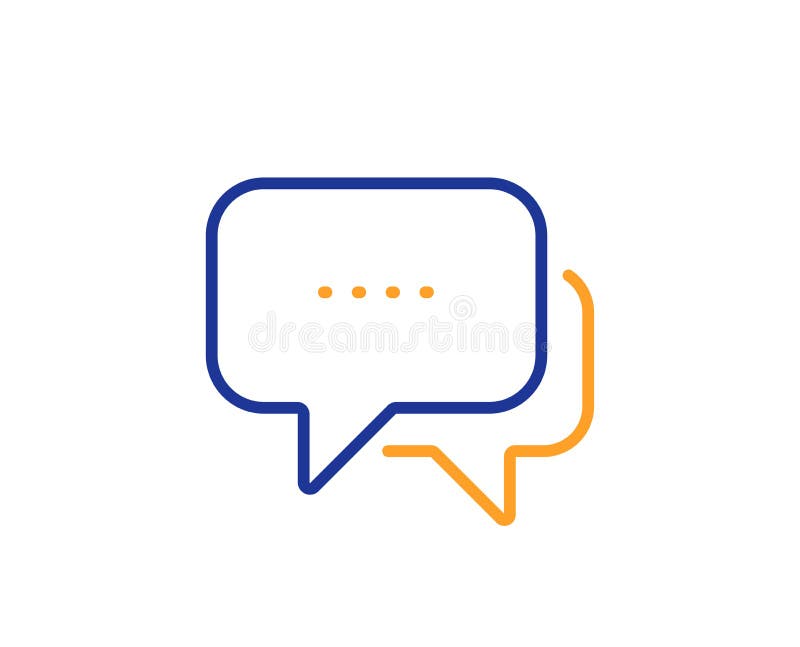 Message Line Icon. Chat Comment Sign. Speech Bubble. Vector Stock ...