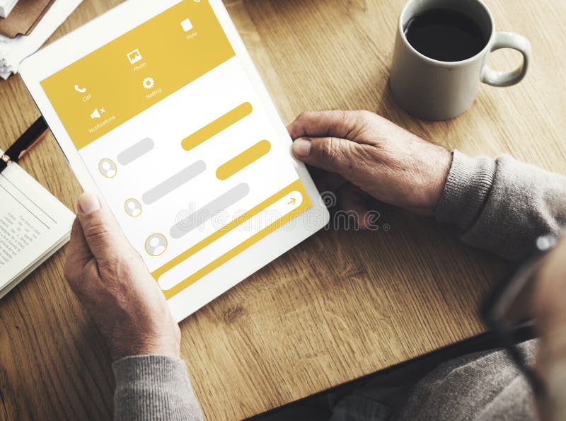 Live Chat Chatting Communication Digital Web Concept Stock Image ...