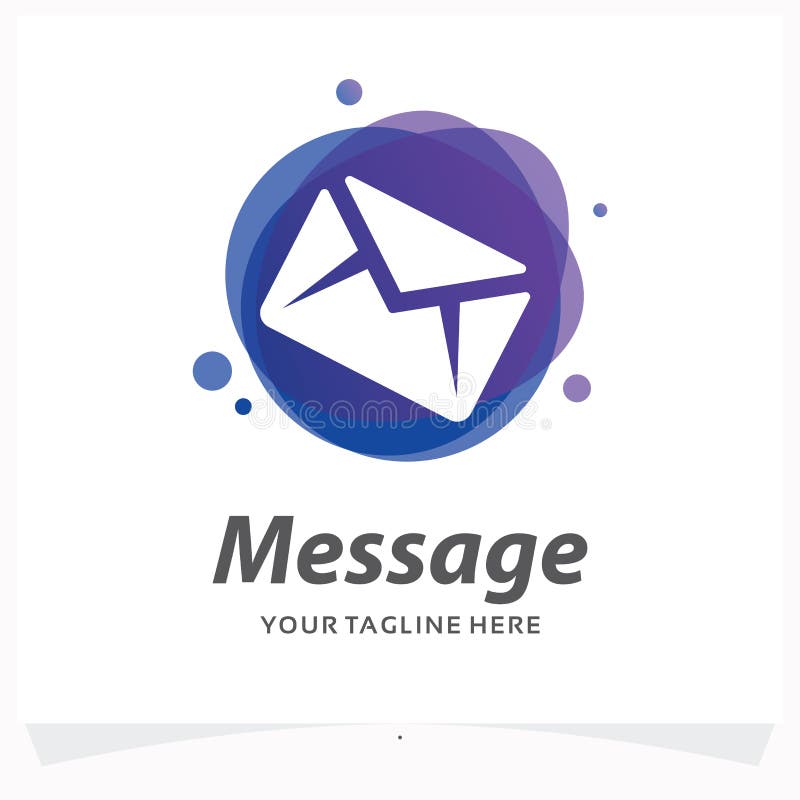 Message Logo Design Template Stock Vector - Illustration of abstract ...