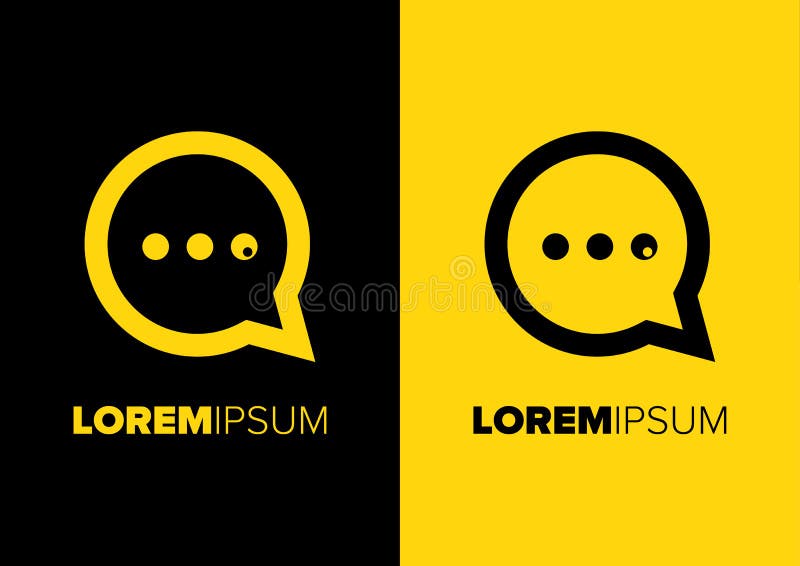 Message Logo Design Vector Illustration. Design Concept. Emblem. Logo ...